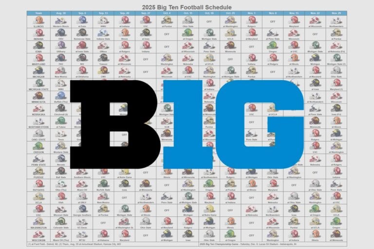 2025 Big Ten Football Helmet Schedule